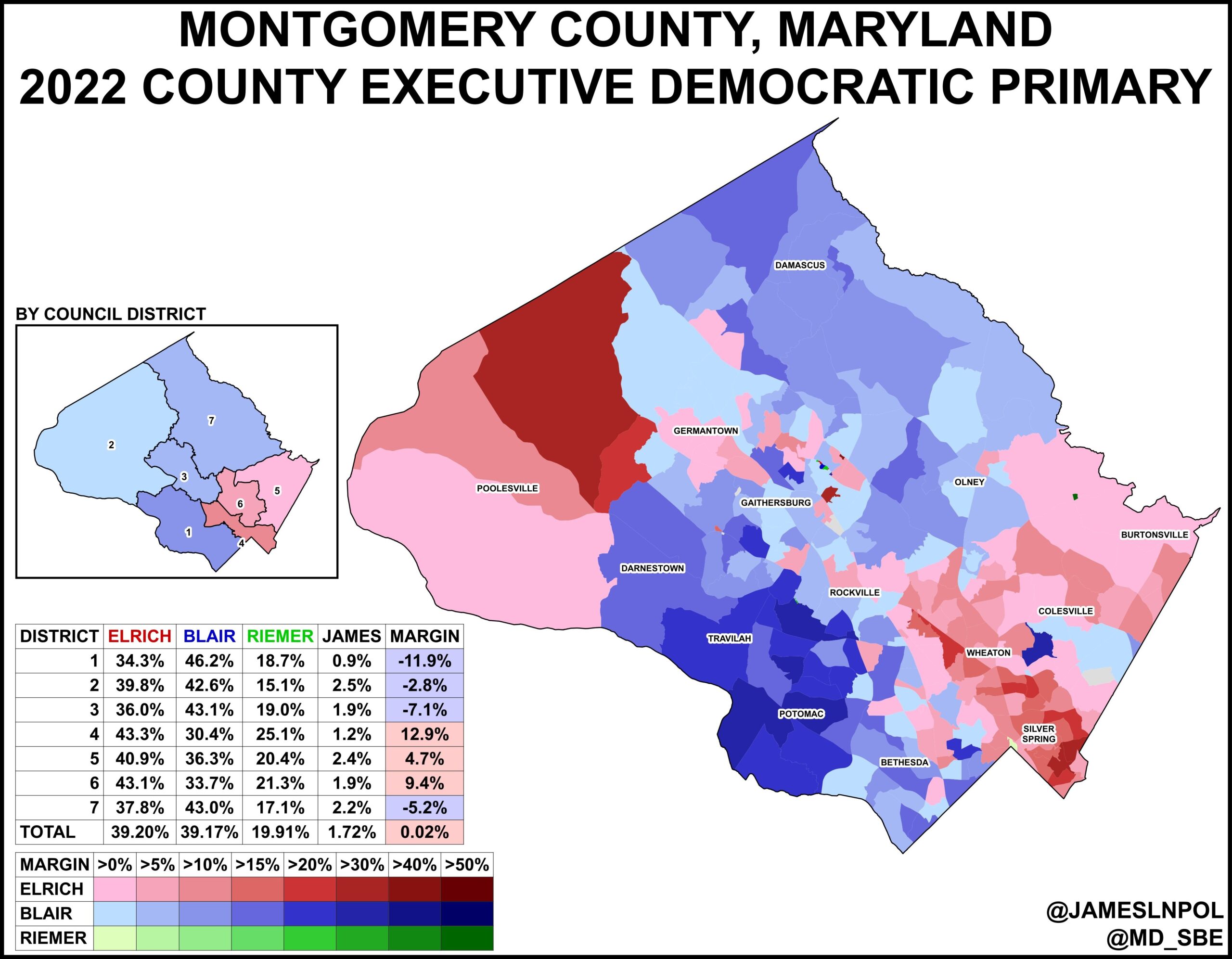 Local Election Maps Voting Precinct Breakdown Of Executive Race Between ...