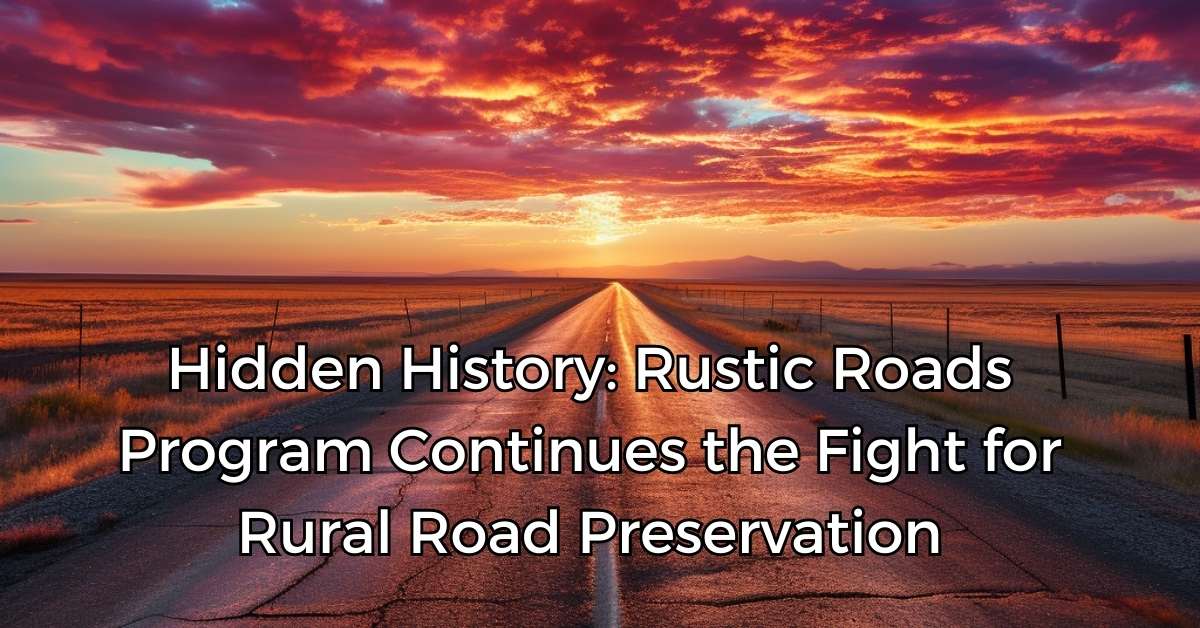 Hidden History: Rustic Roads Program Continues the Fight for Rural Road ...