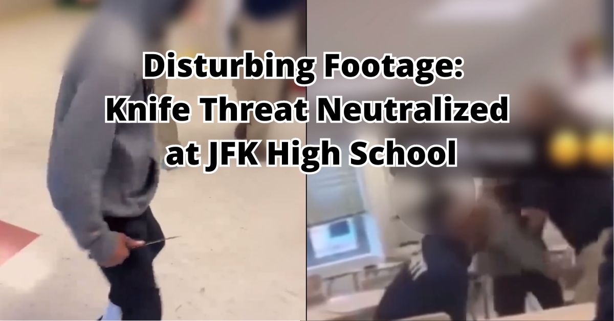 Disturbing Footage: Knife Threat Neutralized at JFK High School - Moderately MOCO
