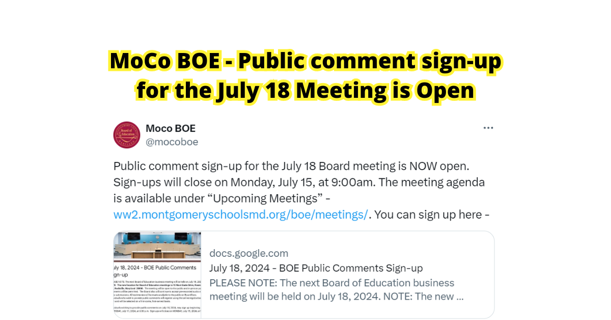 MoCo BOE - Public comment sign-up for the July 18 Meeting is Open ...