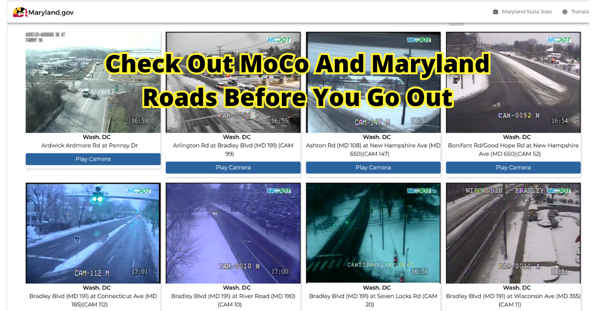 Check Out MoCo And Maryland Roads Before You Go Out - Moderately MOCO
